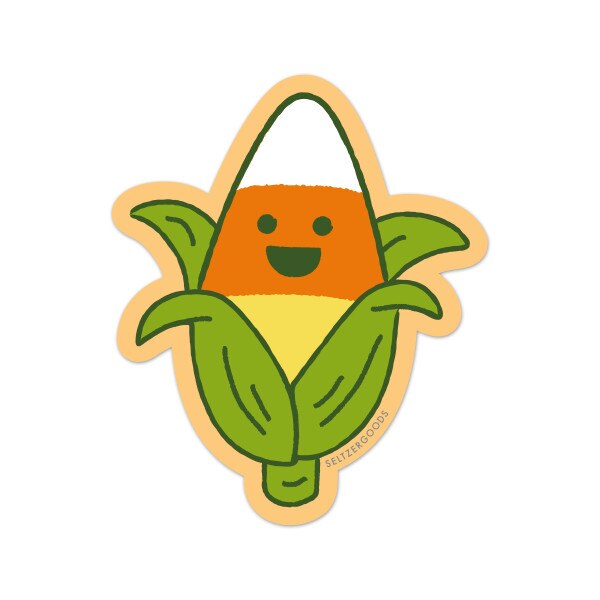 Candy Corn Stalk Sticker | Seltzer Goods