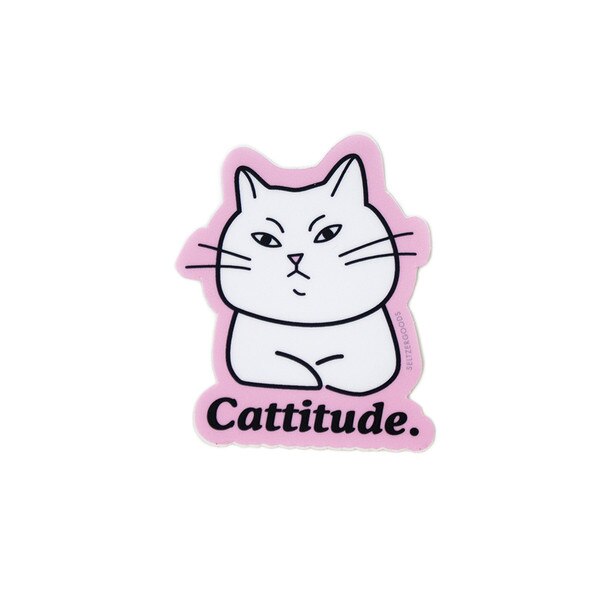 Cattitude Sticker | Seltzer Goods