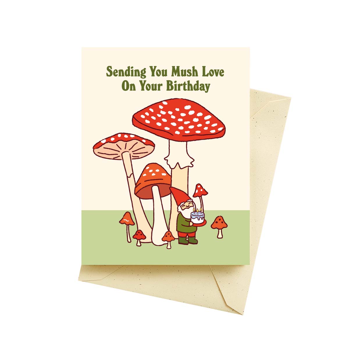 Gnome Mushroom Birthday Card | Seltzer Goods