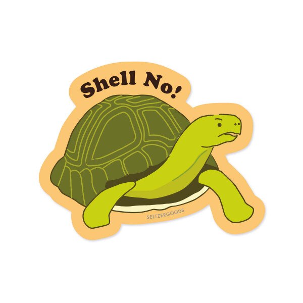 Shell No Turtle Sticker | Seltzer Goods