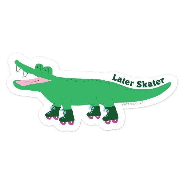Skater Gator Sticker | Seltzer Goods